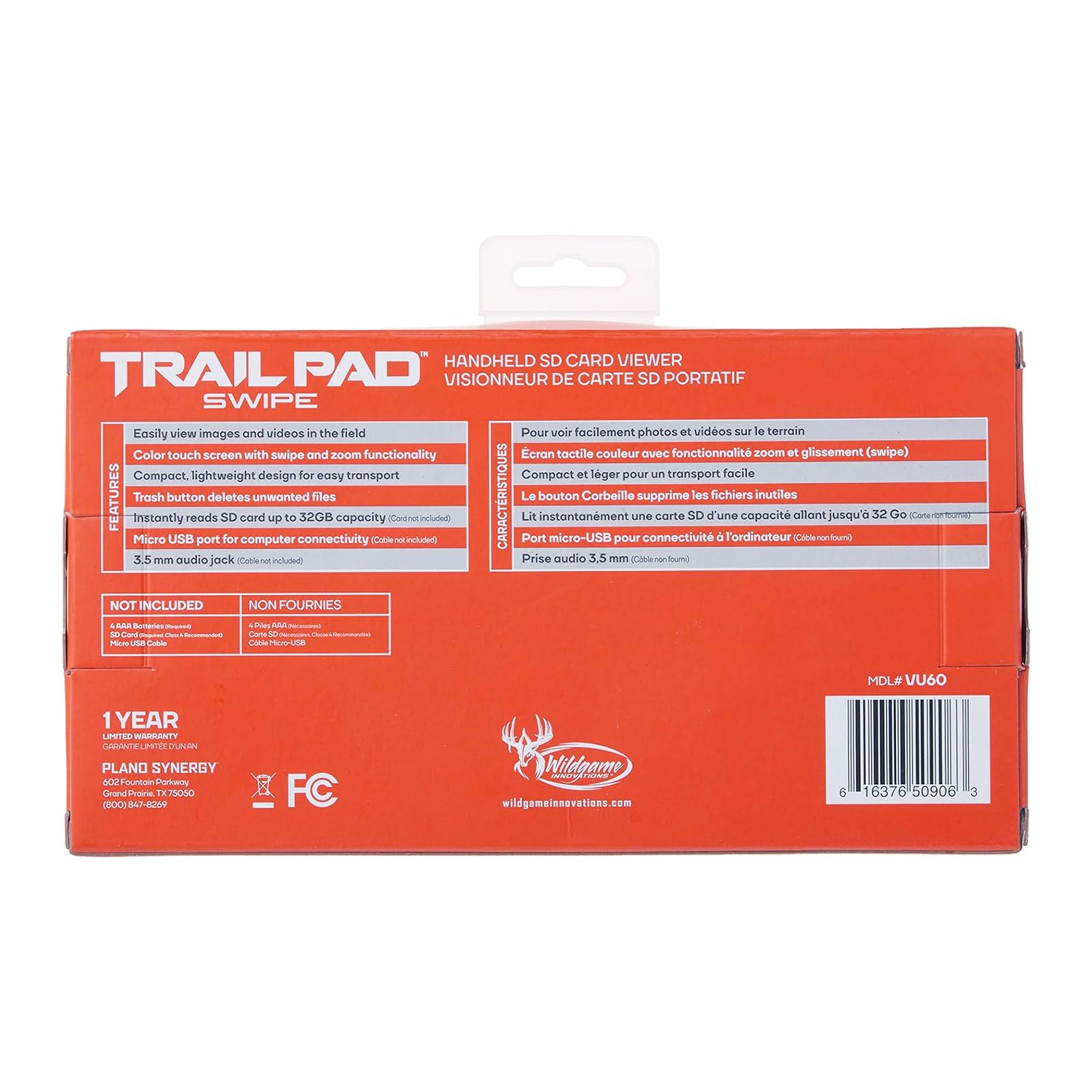 WILDGAME INNOVATIONS Trail Pad Swipe | VU60 SD Card Viewer for Hunting & Wildlife Observation | Compact Water-Resistant Memory Card Reader with 4.3" Touch Screen, Dark Green