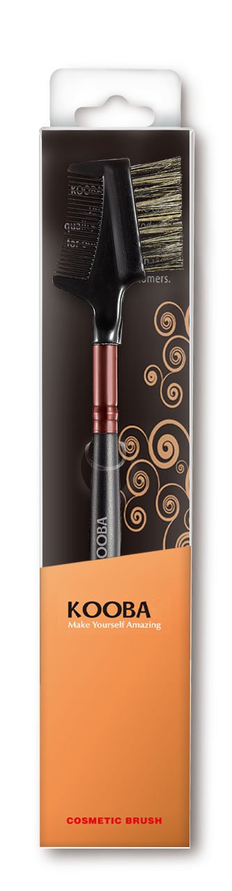 KOOBA Eyebrow Brush and Eyelash Comb, Portable Makeup Eye Powder Foundation Brush, Beauty Cosmetic Tool for Professional and Travel