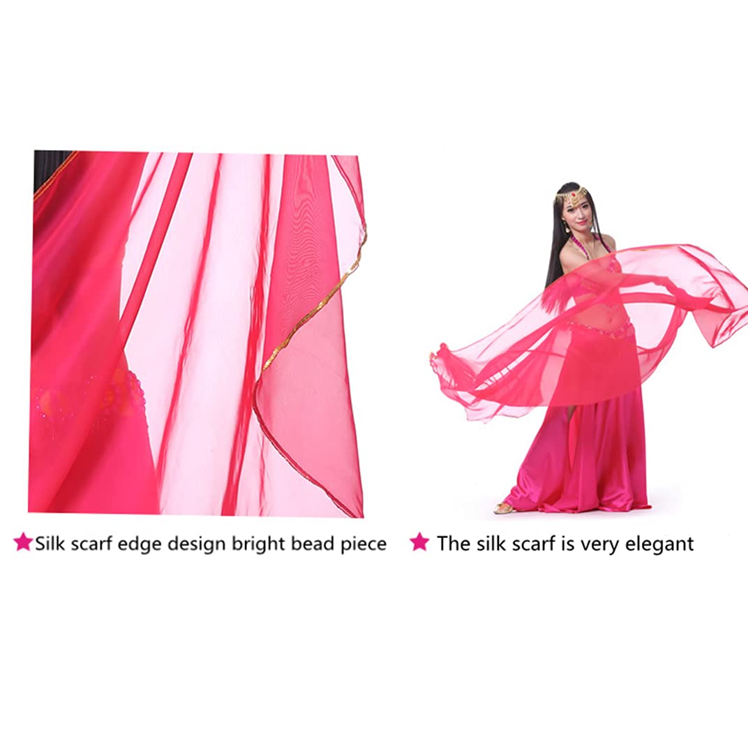 Aebor Womens Lightweight Semicircle Chiffon Hand Scarf, Belly Dancing accessories, for Belly Dance Performance
