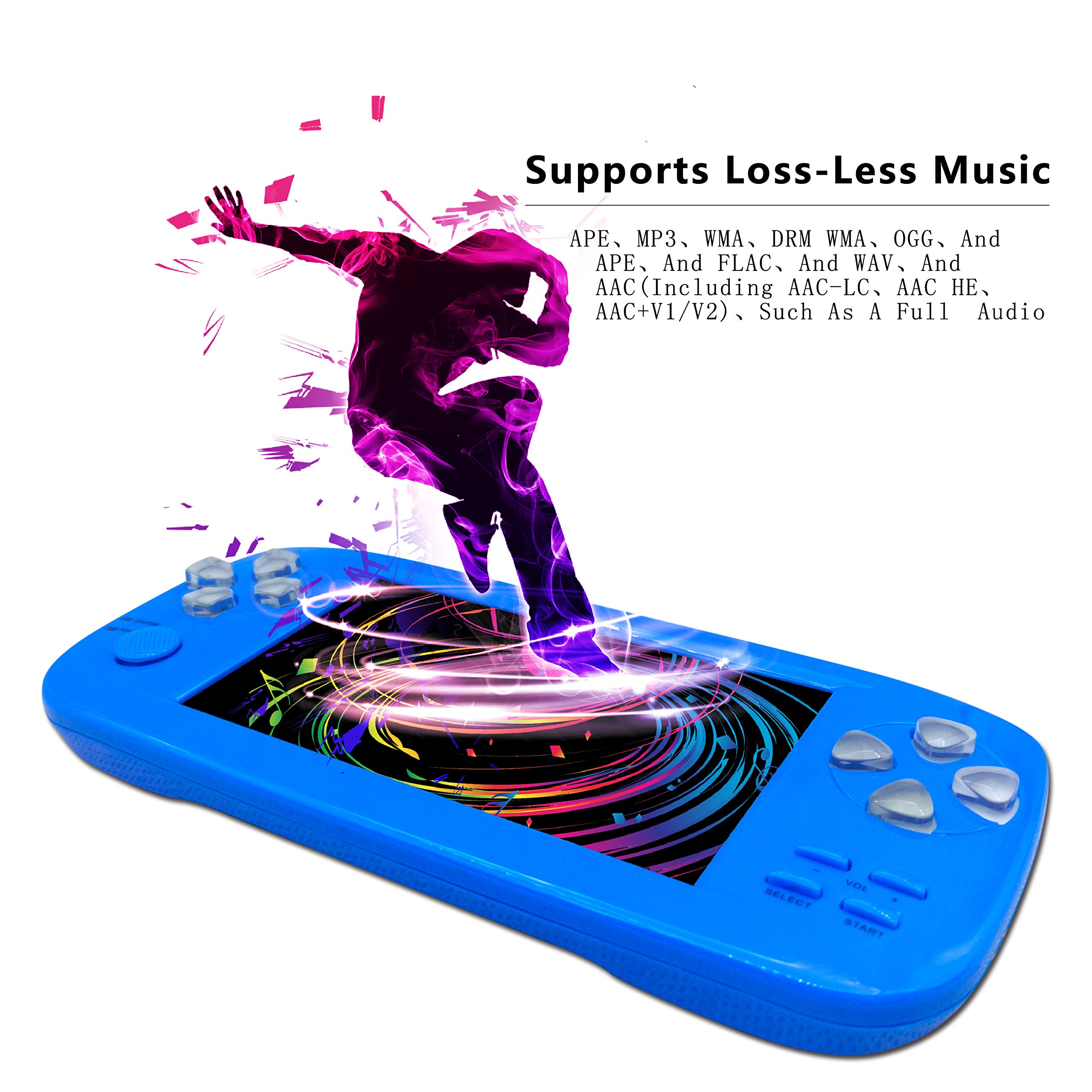 Handheld Game Console, Portable Video Game Console 4.3 Inch 3000 Classic Retro Game Console Pap-KIII , Support GBA / GBC / GB / SEGA / NES / SFC / NEOGEO (Blue)