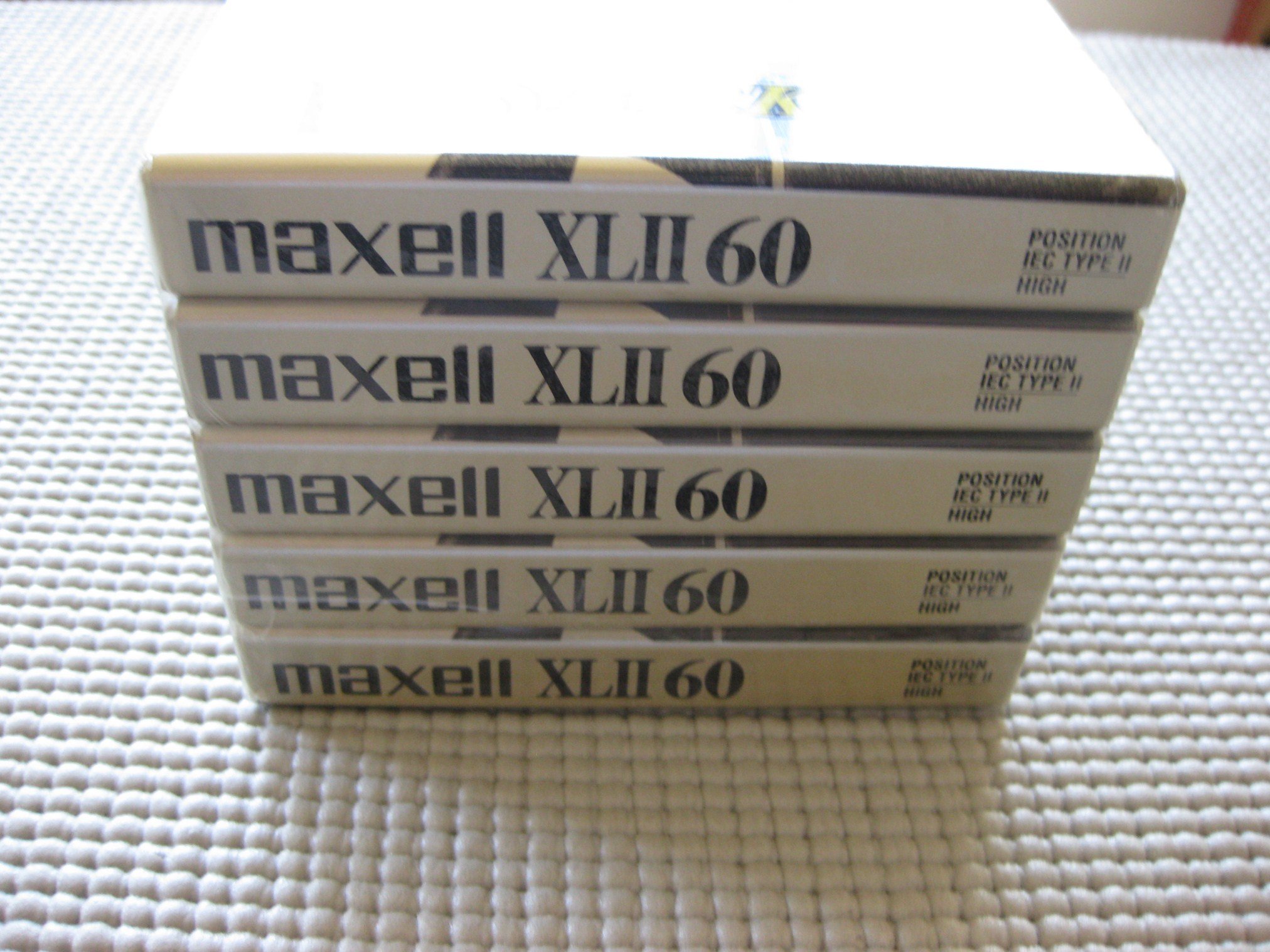 Maxell 139858 60-Minute High Bias Standard Cassette Audio Tape - 5 Pack
