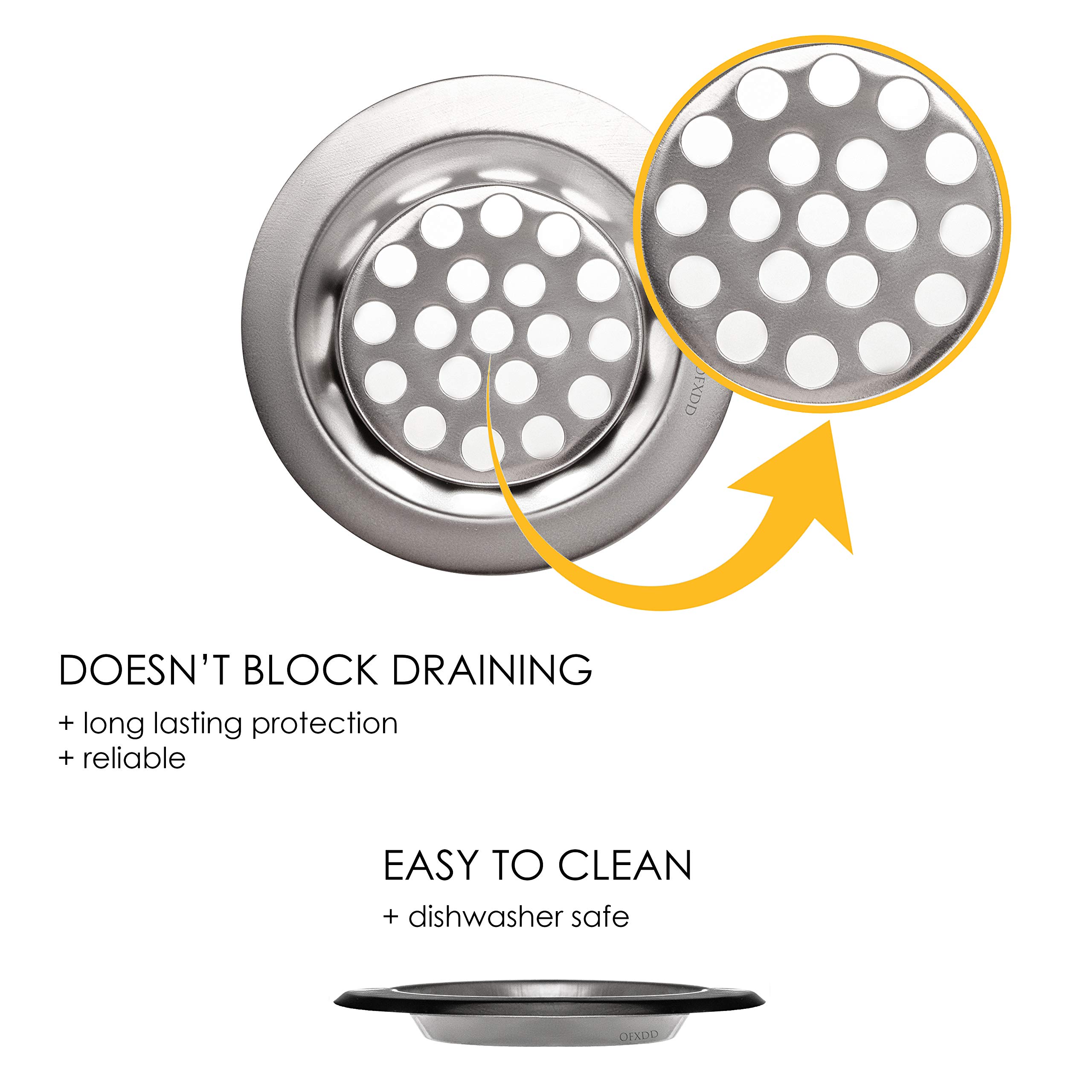 Bathtub Drain Hair Catcher, Kitchen Sink Strainer 2.5", Hair Catcher for Tub Drain, Tub Drain Protector