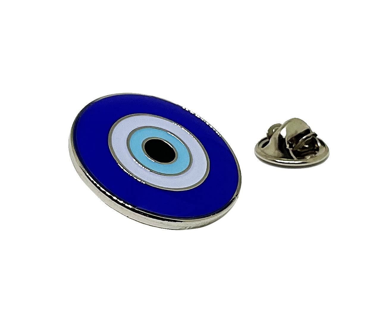 Evil Eye Lapel Pin - Eye of Turkey Brooch - Turkish Blue Eye Protect Badge - Greek Eye Pinback