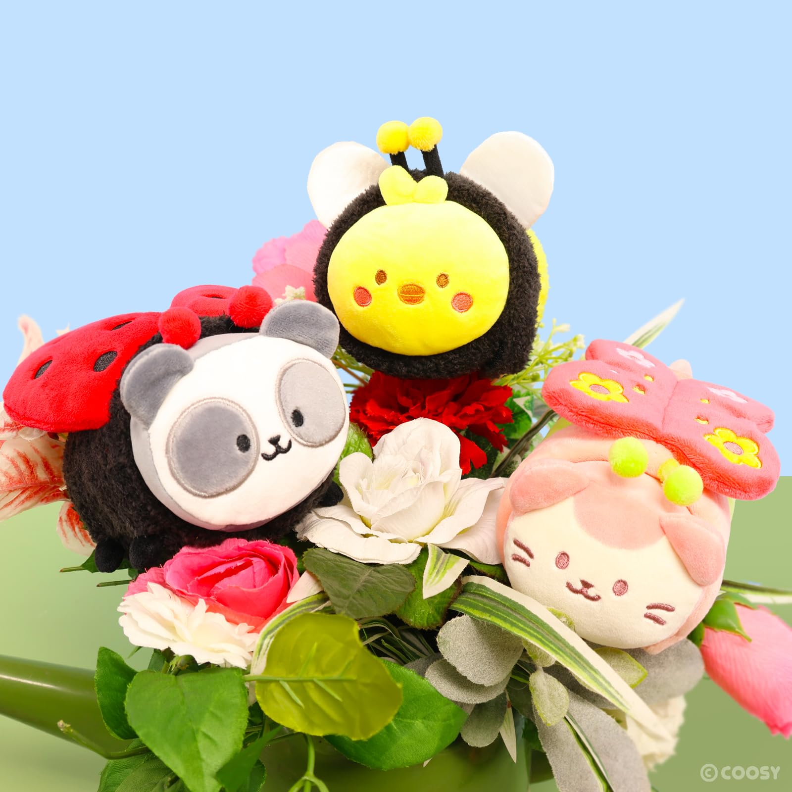 Anirollz Stuffed Animal Plush Toy – 6" Small Spring Outfitz Plush Doll | Soft, Squishy, Warm, Cute, Comfort, Safe | Birthday Gift Pillow with Panda Bear in Ladybug Pandaroll