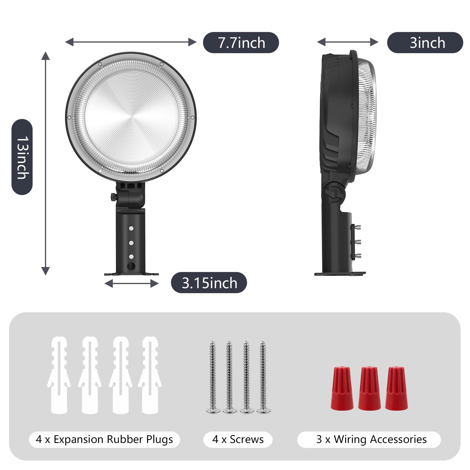 Ceena LED Barn Light, Dusk to Dawn Outdoor Area Lighting, 100W 12500lm 6000K Adjustable Angle Daylight, IP66 Waterproof Security Lights for Yard, Street, Garage, Farmhouse,1-Pack