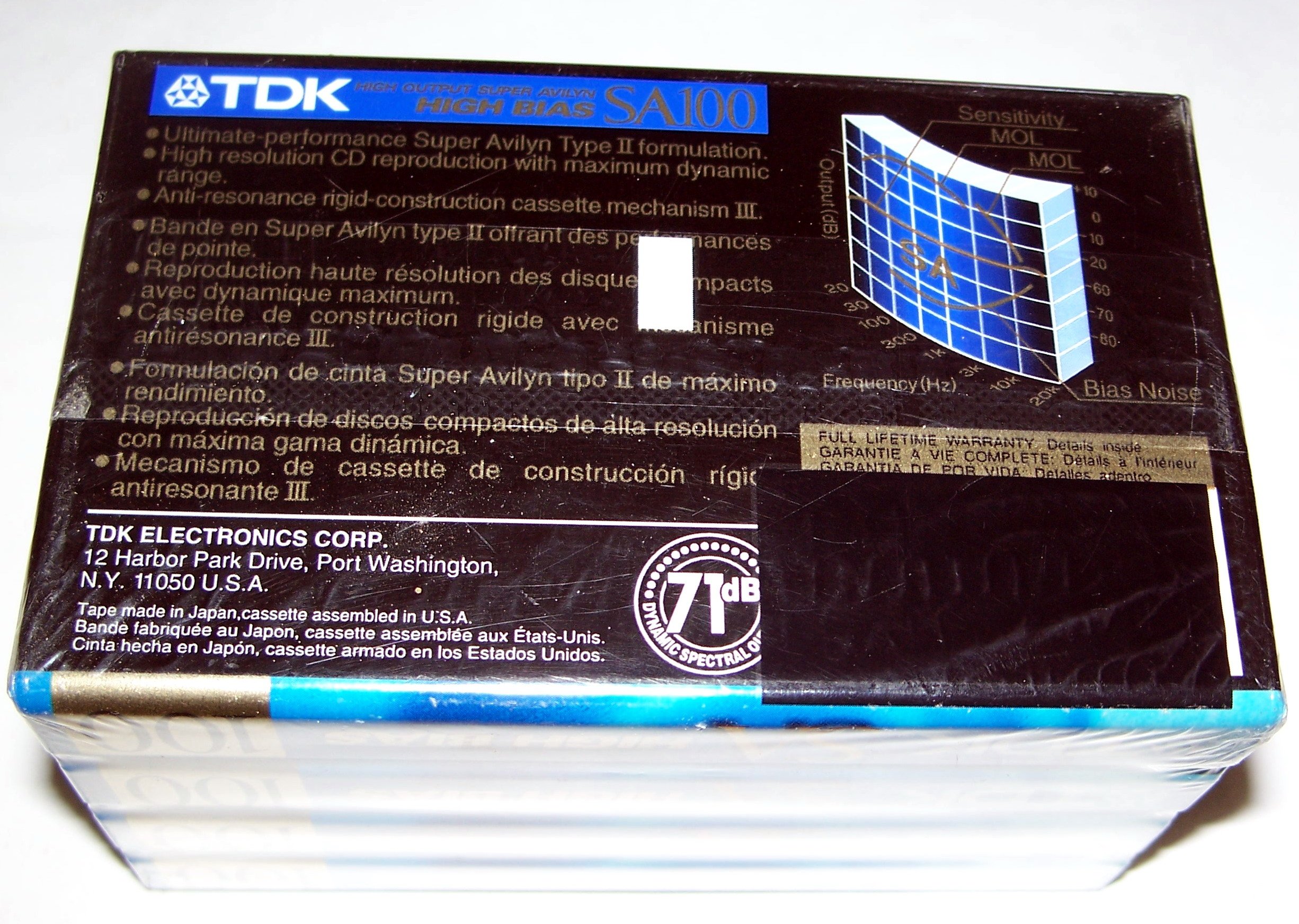 TDK SA100-4 100-Minute High Bias IECII/Type II Blank Audio Cassette (4-Pack)