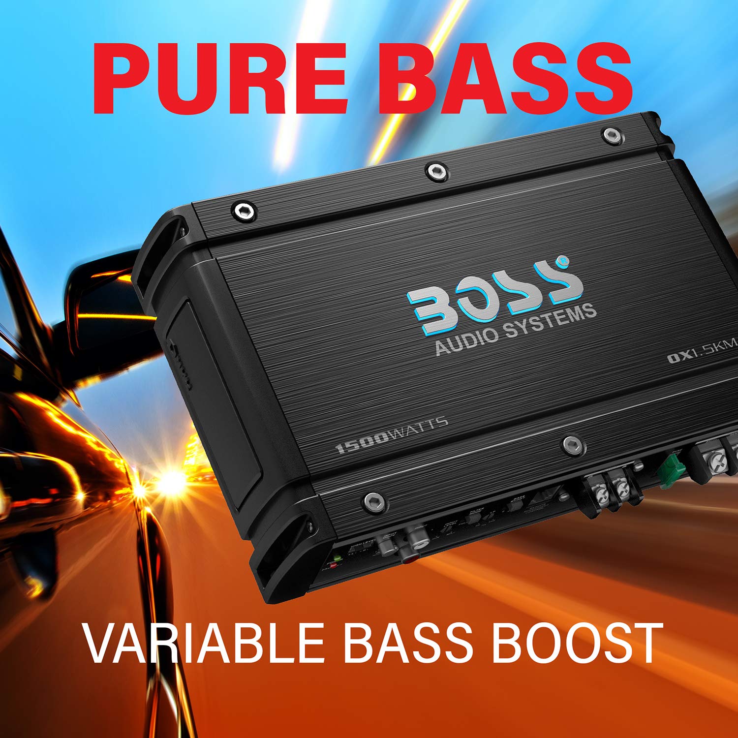BOSS Audio Systems OX2.600 2 Channel Car Amplifier – 600 Watts, Full Range, Class A/B, 2-8 Ohm Stable, MOSFET Power Supply, Bridgeable