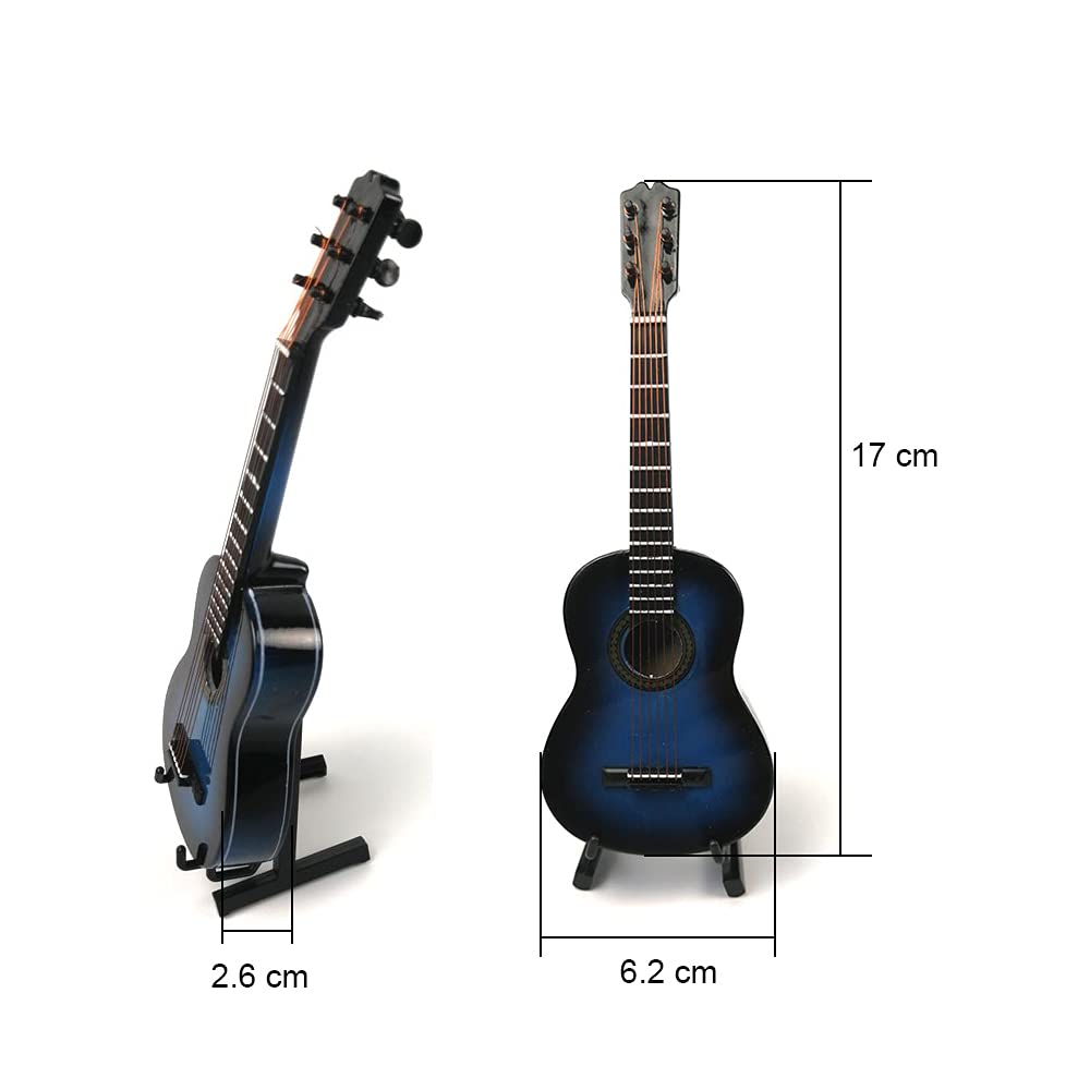 ALANO 17cm blue Classic Guitar Model Musical Instrument Miniature Electric Guitar