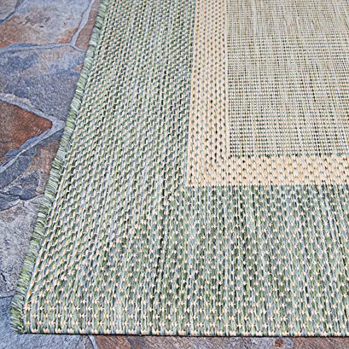 Couristan Styria Texture Area Rug, 7'6" Round, Natural-Green