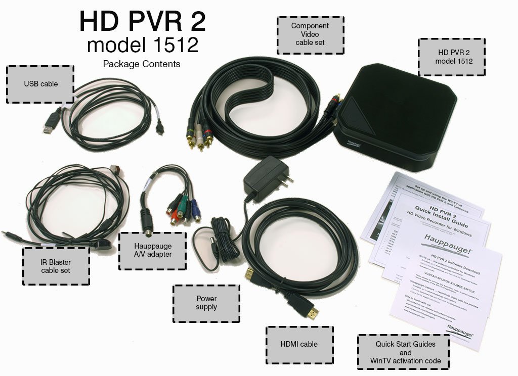 Hauppauge 1512 HD-PVR 2 High Definition Personal Video Recorder with Digital Audio (SPDIF) and IR Blaster Technology
