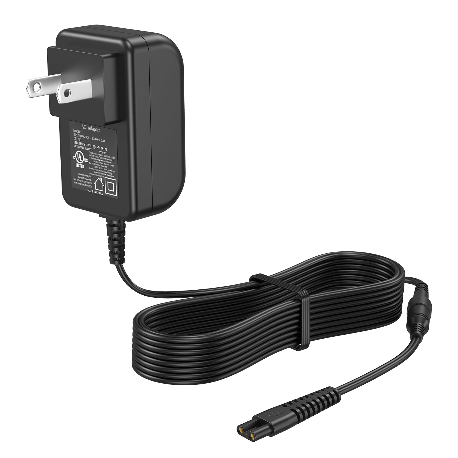 Charger for Homitt HM115C HM115CD HM115CW HM115CG HM204C Replacement Power Cord AC Adapter for Homitt Electric Spin Scrubber 6.0Ft Extra Long DC UL Listed Power Supply PERFEIDY