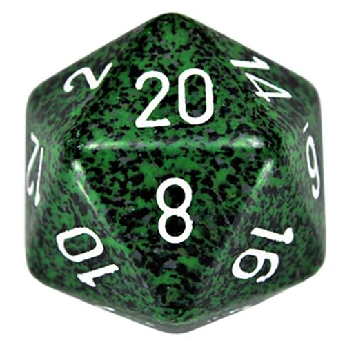 Chessex 34mm Single Speckled Recon D20 Die, 20 Sides, Polyhedral Die, Table Game Accessories, Role Play, Dungeons and Dragons(D&D)