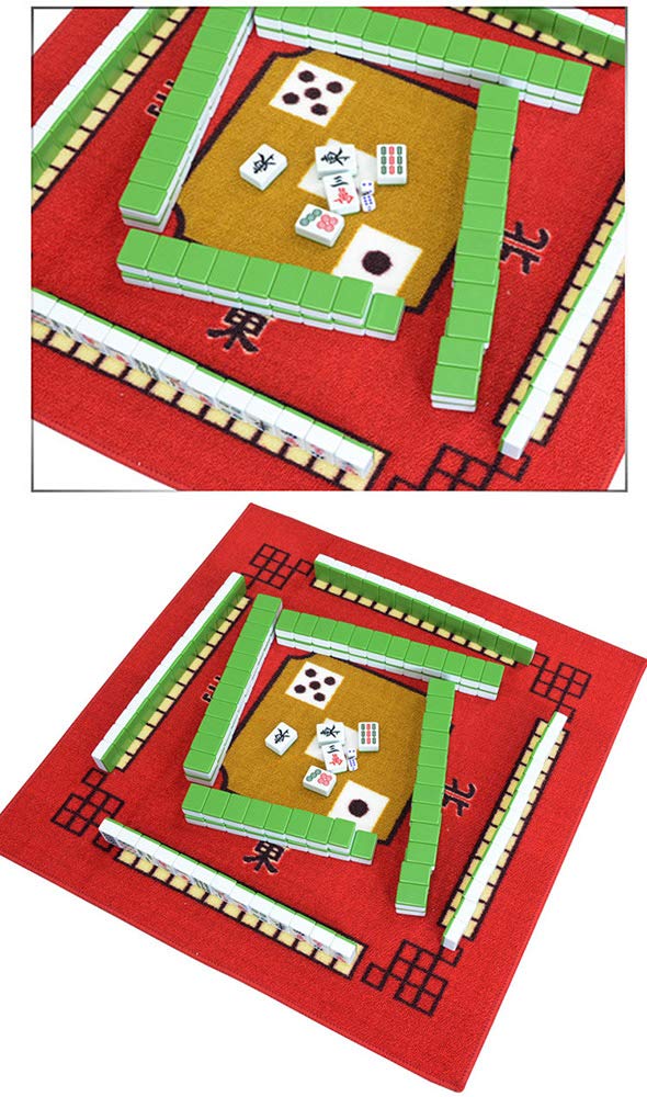 Exclen Universal Mahjong/Paigow/Card Table Cover, Slip Resistant Mat 31" x 31" (78cm x 78cm) (Blue)