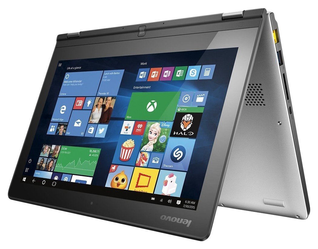 Lenovo Yoga 2 11.6" Convertible 2-in-1 Touchscreen Laptop (2017 Model), Intel Core i3-4012Y Processor, 4GB RAM, 128GB SSD, WiFi, Webcam, HDMI, Bluetooth, No DVD, Windows 10