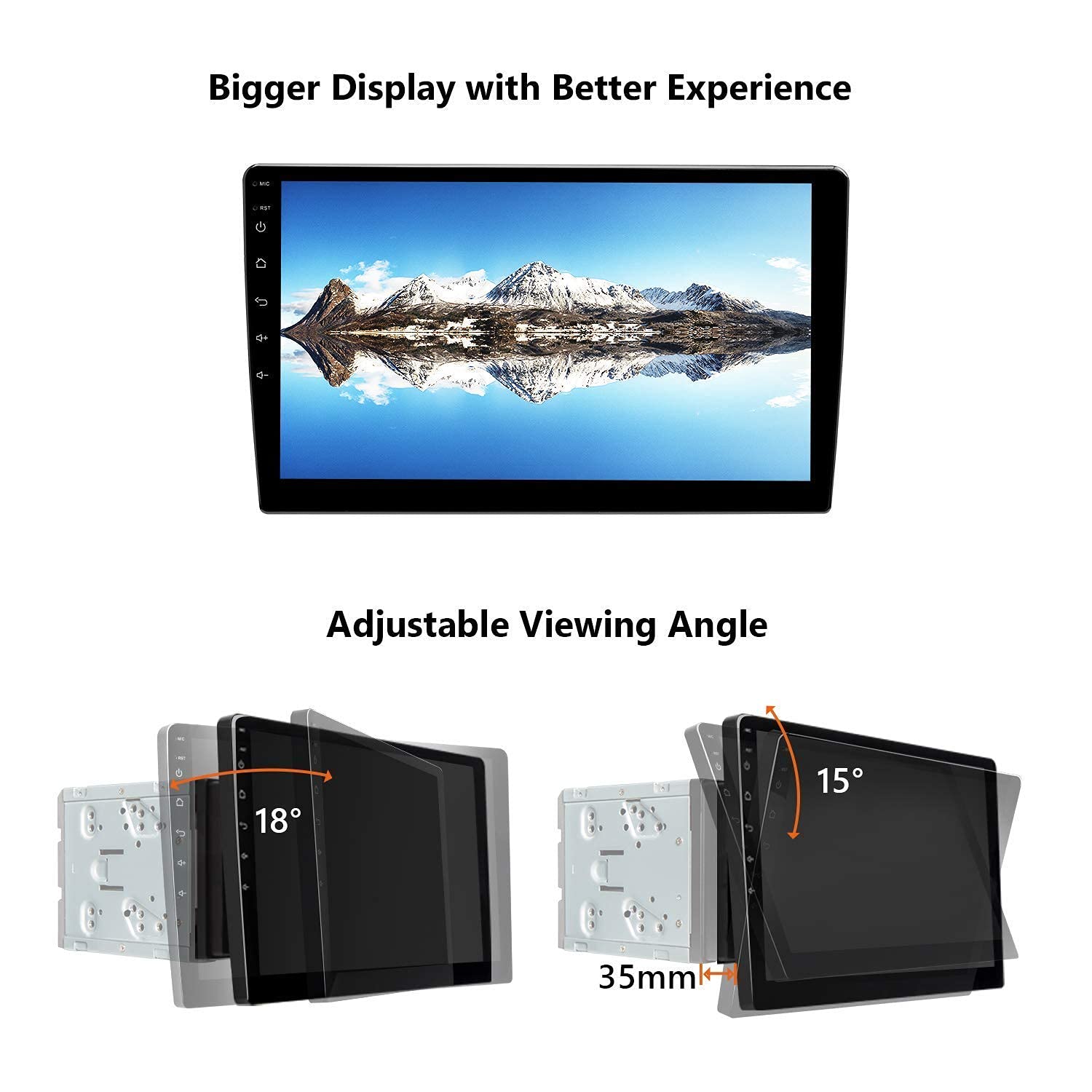 Android 10.0 Double Din Car Stereo, Eonon Quad Core Car Radio with GPS Navigation/IPS Display, Built-in Apple CarPlay & DSP, Support Android Auto/Fastboot/Backup Camera/Wi-Fi, 10.1 Inch-GA2187X