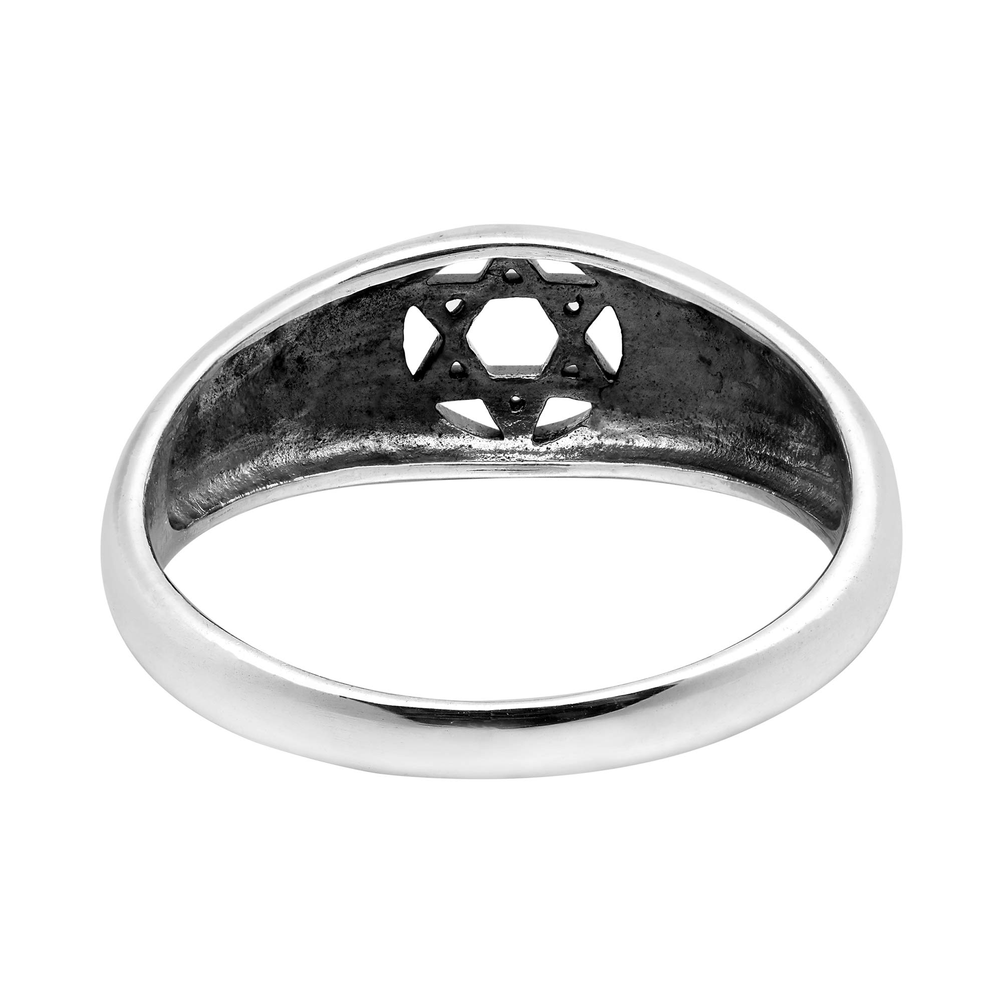 AeraVida Meaningful & Elegant Star of David .925 Sterling Silver Ring (8)