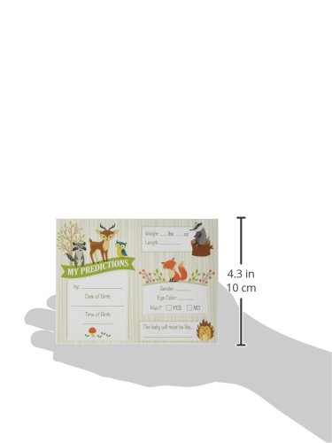 Lillian Rose Woodland Baby Shower Prediction Cards, Neutral, 5.5" x 4.25"