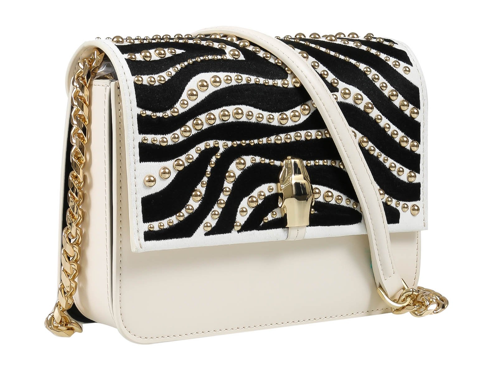 Cavalli Class Roberto GWLPCM 010 Milano Rmx 0 Black/White Medium Shoulder Bag for womens