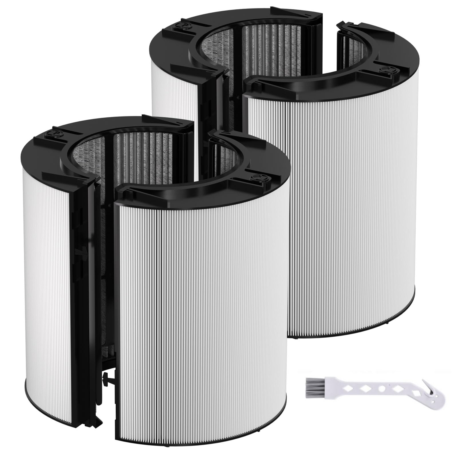 Allisfresh TP09 HEPA Filter Replacement Compatible with Dyson TP06 HP06 TP04 TP07 TP07A HP07 HP09 TP09 TP08 HP10 TP10 PH01 PH02 PH03 PH04 Air Cleaner Purifier, 2 in 1 Filtration System, 2 Pack Black