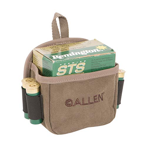 Allen Company Shotgun Shell Pouch - Clay, Trap, and Skeet Shooting Accessories - Hunting and Gun Range Gear - Soft Canvas Design - Tan