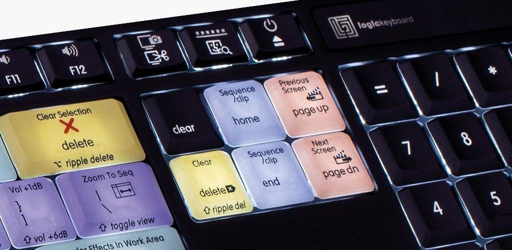 Logickeyboard keyboard Designed for Adobe Premiere Pro CC Compatible with macOS - LKBU-PPROCC-AMBH-US