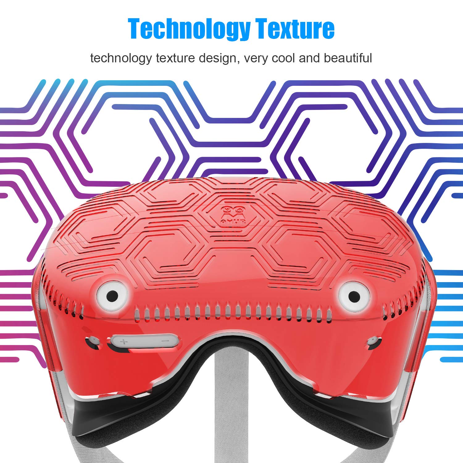 AMVR VR Headset Protective Shell, Light & Durable Front Face Cover for Meta Quest 2 Accessories, Preventing Collisions and Scratches (Red)