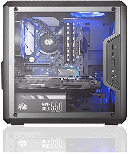 AVGPC Q-Box Series Gaming PC, 4.6 GHz Max Boost AMD Ryzen 7 5700G 8-Core, 16-Thread CPU with Radeon Graphics, 240mm Liquid Cooler, 16GB DDR4 500SSD, Windows 10 AC WiFi