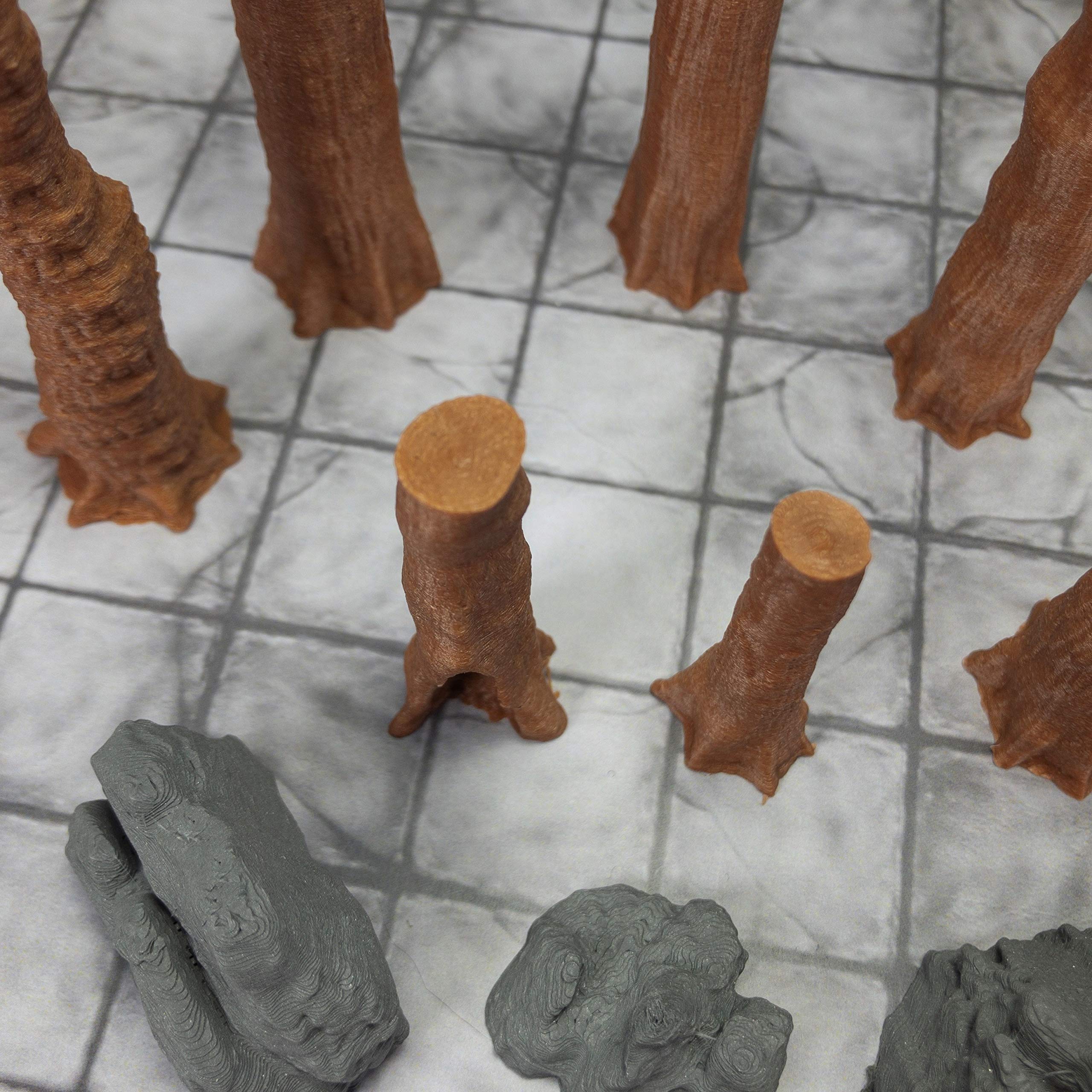 Extruded Gaming Redwood Trees Set 2