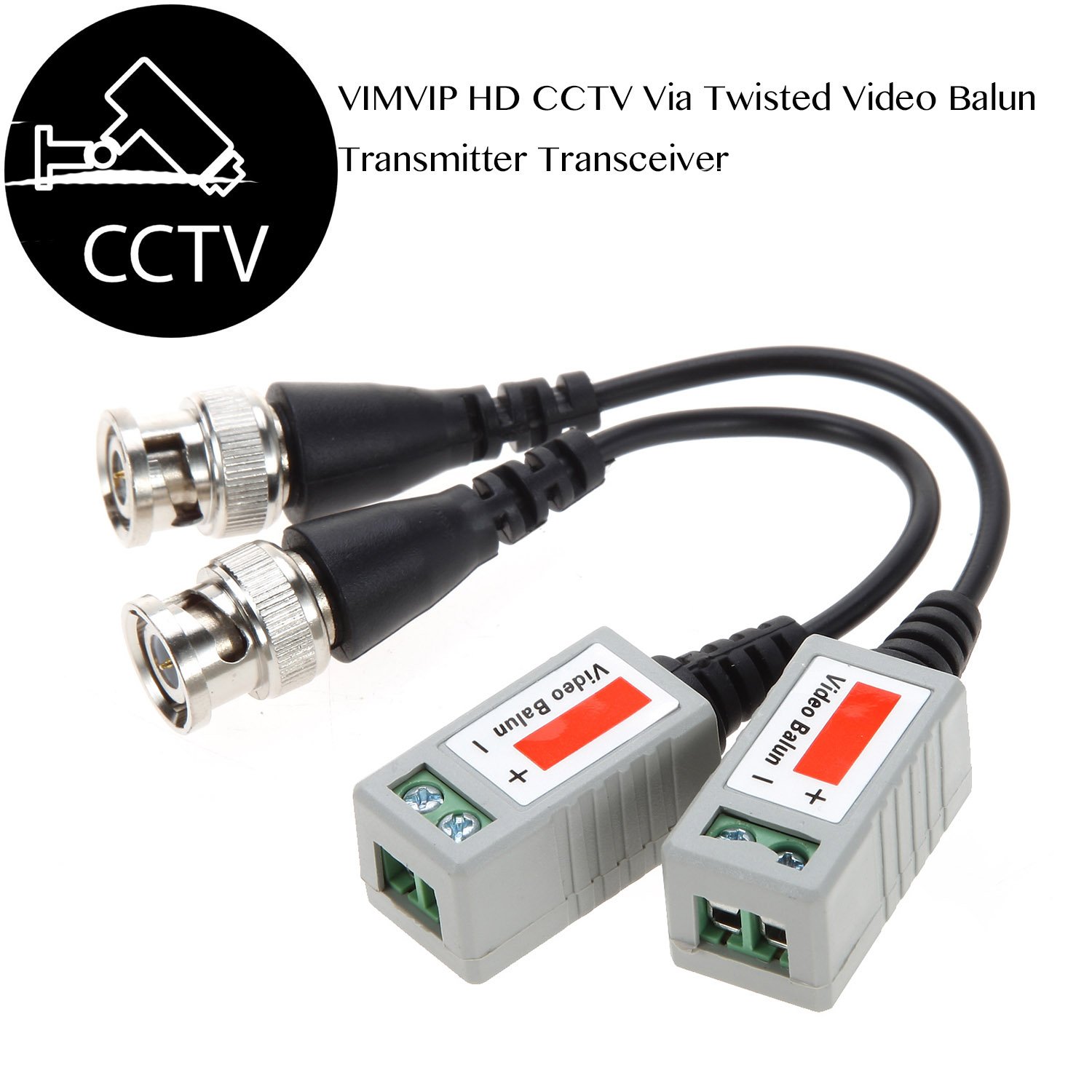 VIMVIP® 6 Pairs (12 Pcs) Mini CCTV BNC Video Balun Transceiver Cable