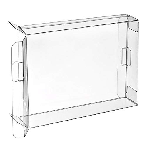 CHILDMORY 10Pcs Clear Box Case Sleeve CIB Protector for SNES N64 Games Cartridge Box