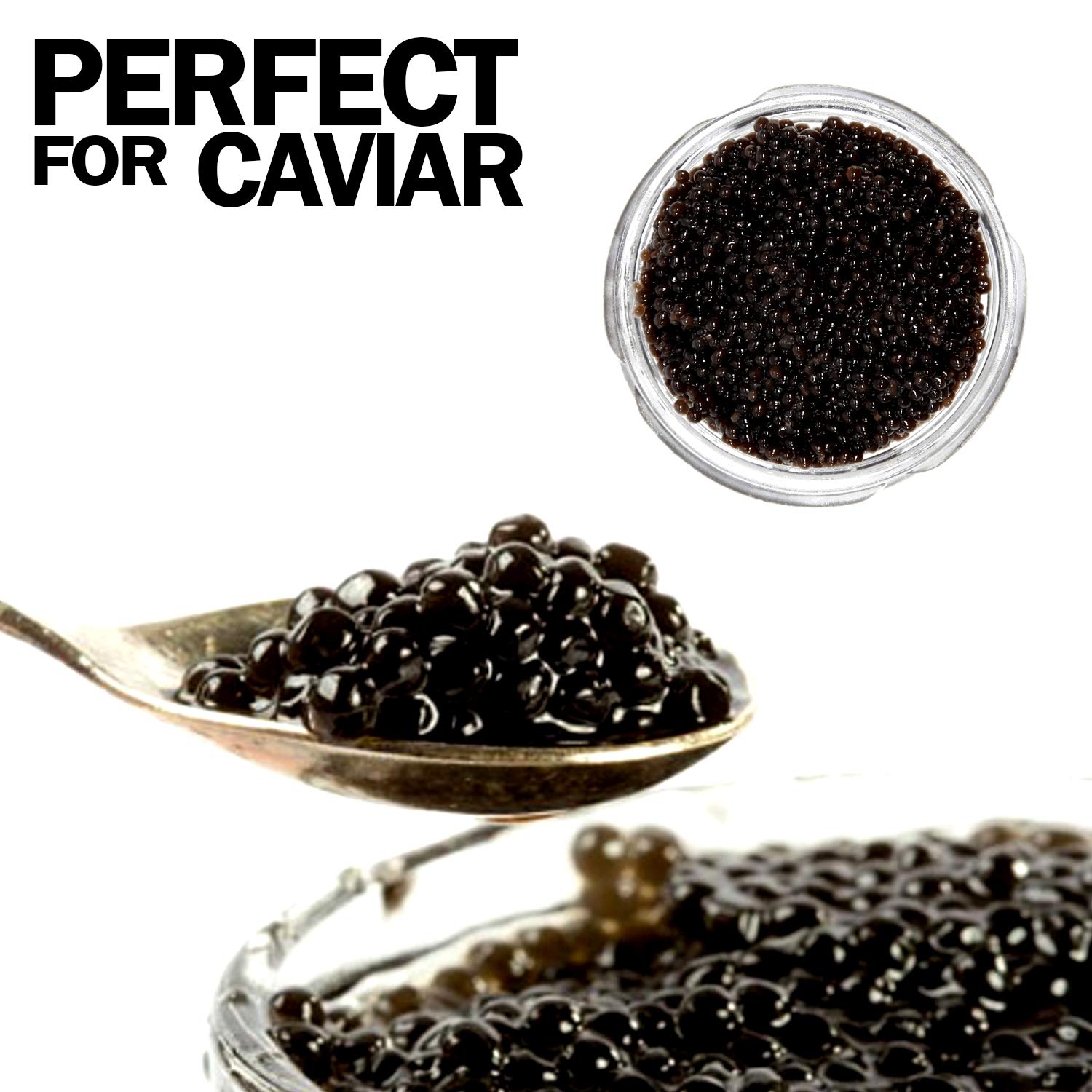 Caviar Line Small Mini Glass Jars With Tin Lids - 24 pcs x 1 oz / 28 g β All Purpose Empty Storage Jars