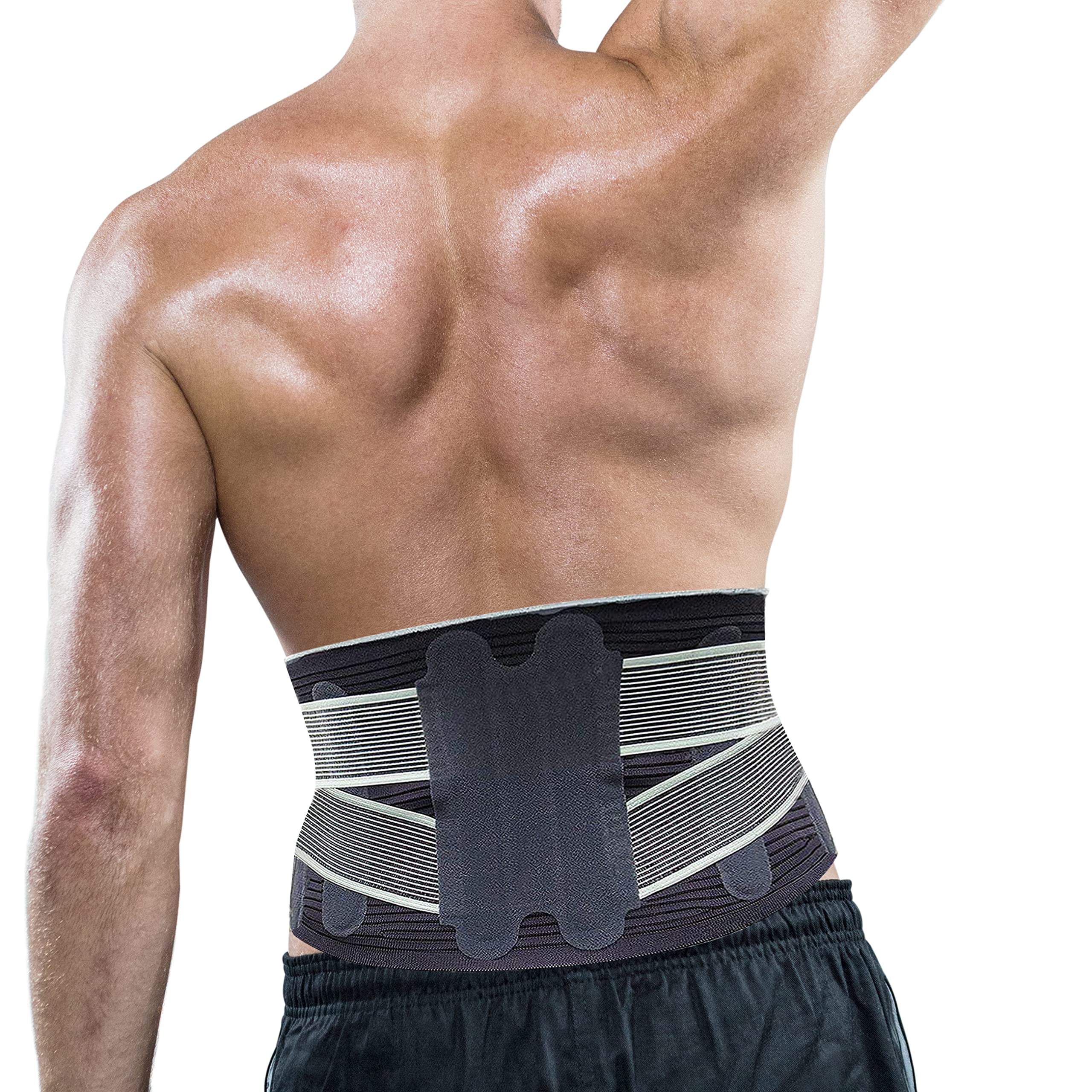 AllyFlex SportsĀ® - Lumbar Support Belt for Women for Back Pain, Slim-Fit Back Brace for Men, Breathable Compression Back Support Brace, 41.5 inches, Medium/Large