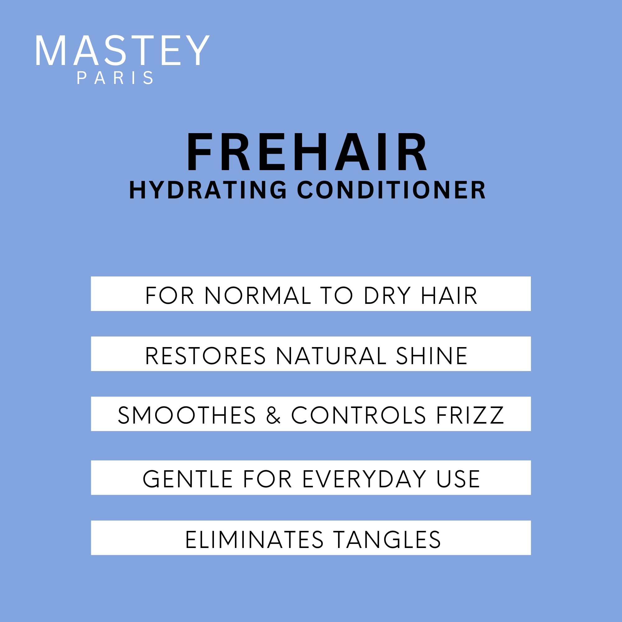 Mastey Paris Professional Cream Hair Care, Sulfate Free, Lipid & Amino Acid Fortified, with UV Blocking Antioxidants - 33 fl oz