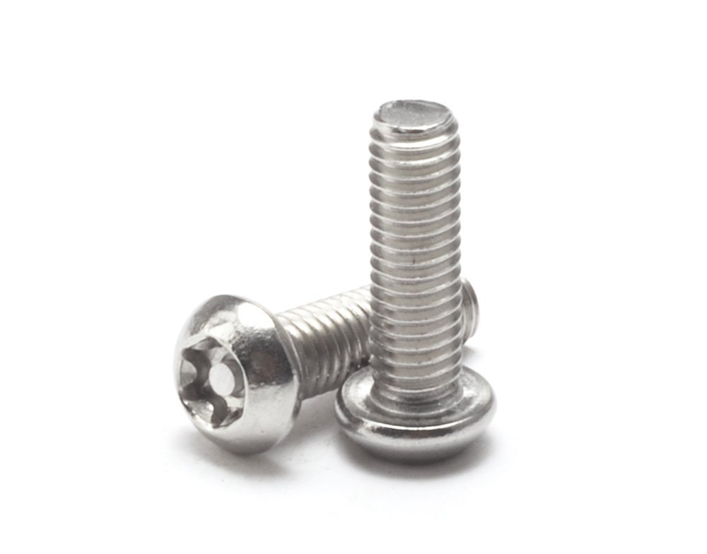HH FASTENERS M8 x 25mm Pin-in-head Torx Security Screws, 8-Pieces, Stainless Steel 304, Silver, Right Hand Threads, Metric