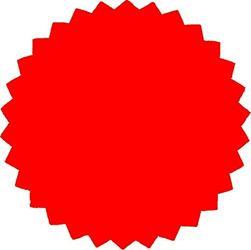 MDLG 100Pcs Blank Metallic Red Embossed Certificate Seals Stickers Scallop Edge Embossed Certificate Seals Stickers Stamp Sealing Certificate Self-Adhesive Seal Sticker