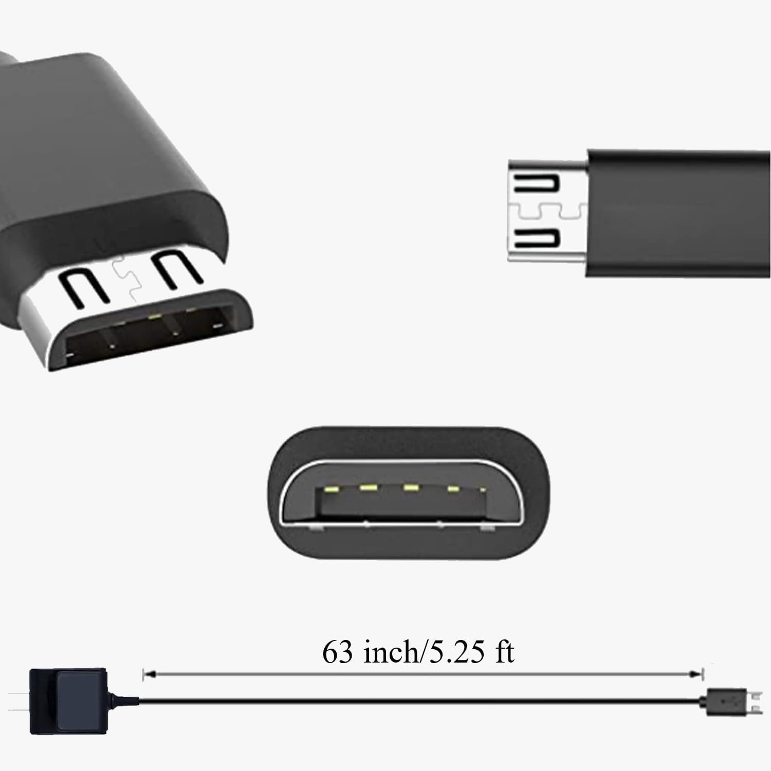 Mackertop 5.25V 3A Micro USB Wall Charger for Raspberry Pi 3 B+ Power Supply Includes 1.8M (5.4 Ft) Power Cord