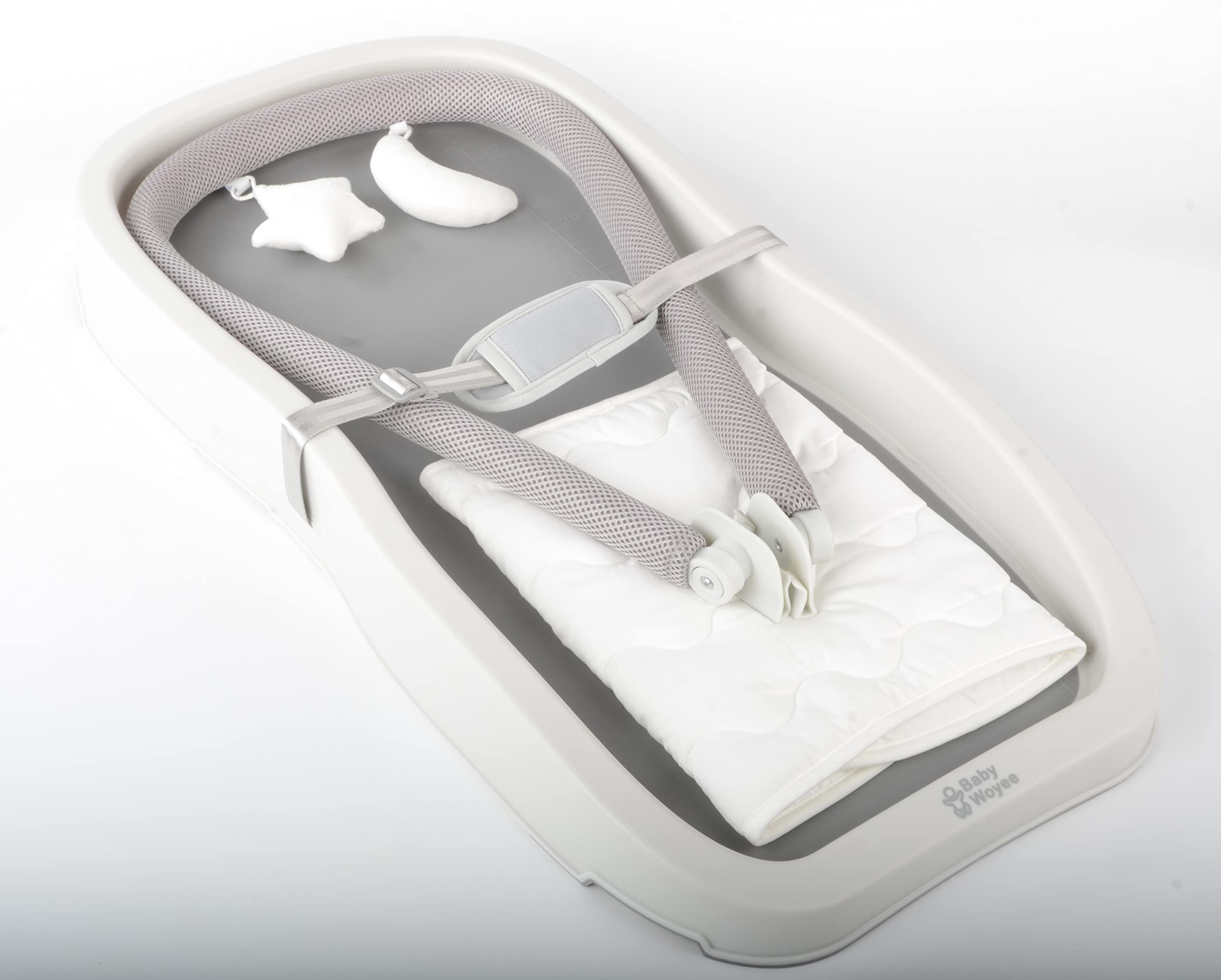 Baby Woyee Duraking Pro 4 in 1 Baby Changing pad Washable Portable Diaper Toy bar Changing Tray Non-Slip no Stain Waterproof Changing Table (Gray)