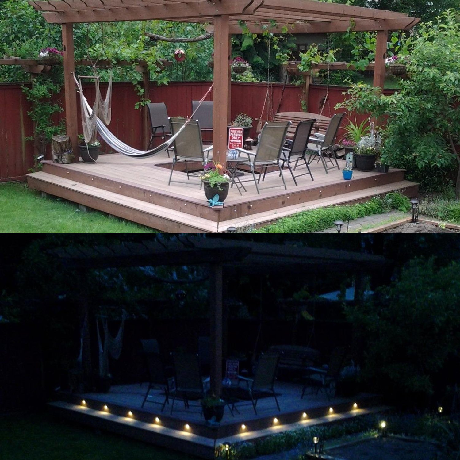 CHNXU LED Outdoor Deck Lights Kits, Φ1.38in Warm White 20 Pack Bronze, Low Voltage 12 Volt DC IP65 Waterproof, Electric Wired Recessed Stair Step Riser Mini Under Landscape Lighting for Outside Yard