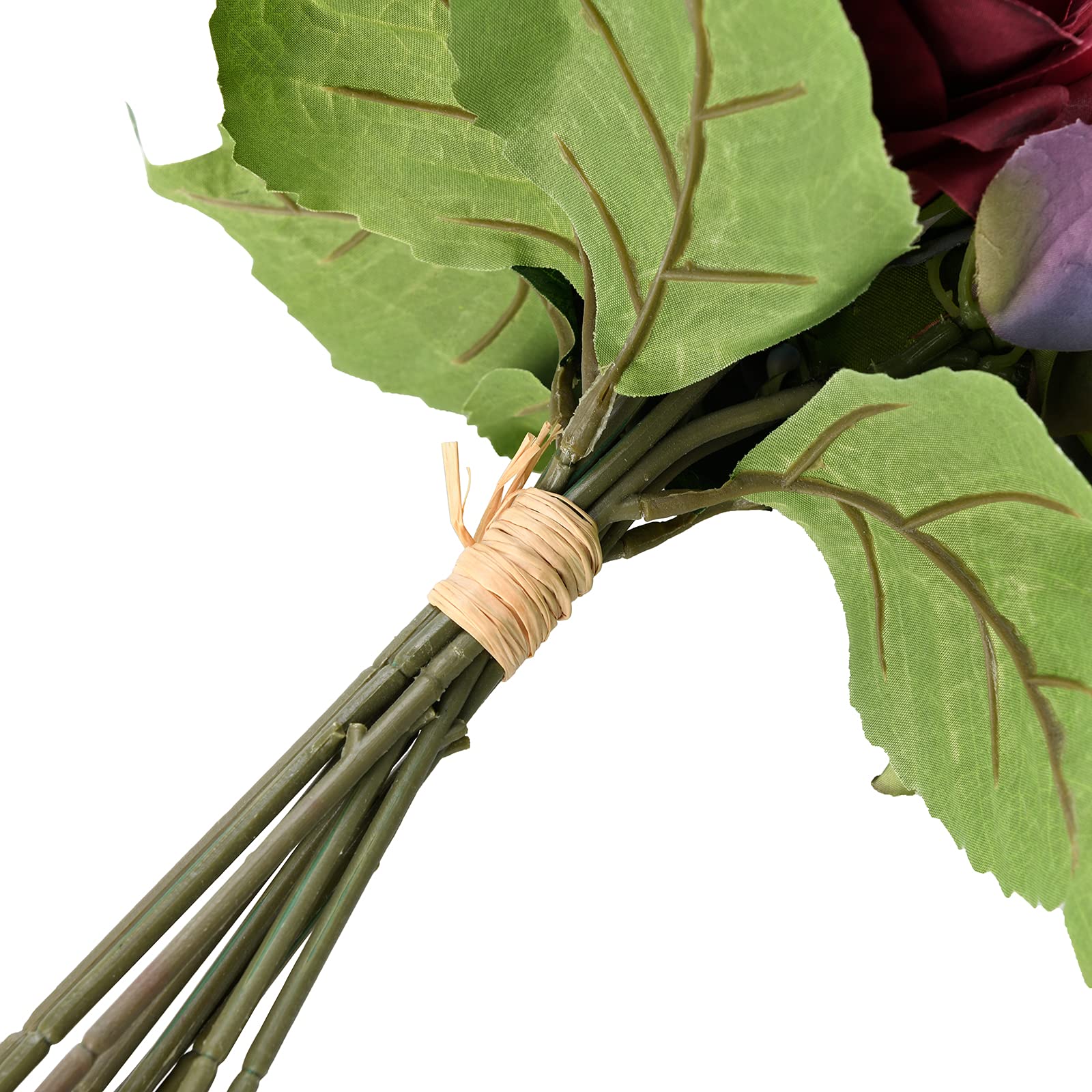 Hapeisy Artificial Flower Bridesmaids Sisters Hand Flowers Rose Bouquet Hand-Flowered Hydrangea Home Garden Decoration Photographing Props(Wine red)
