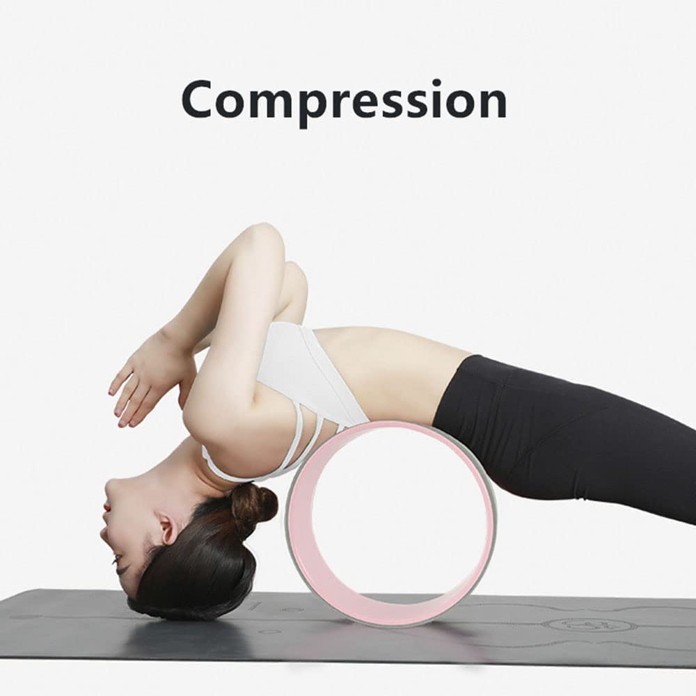 Back Roller Myofascial Release Trigger Point Yoga Wheel Foam Roller for Treat Back Pain Deep Tissue Massage Exercise ( Color : Pink Grey )
