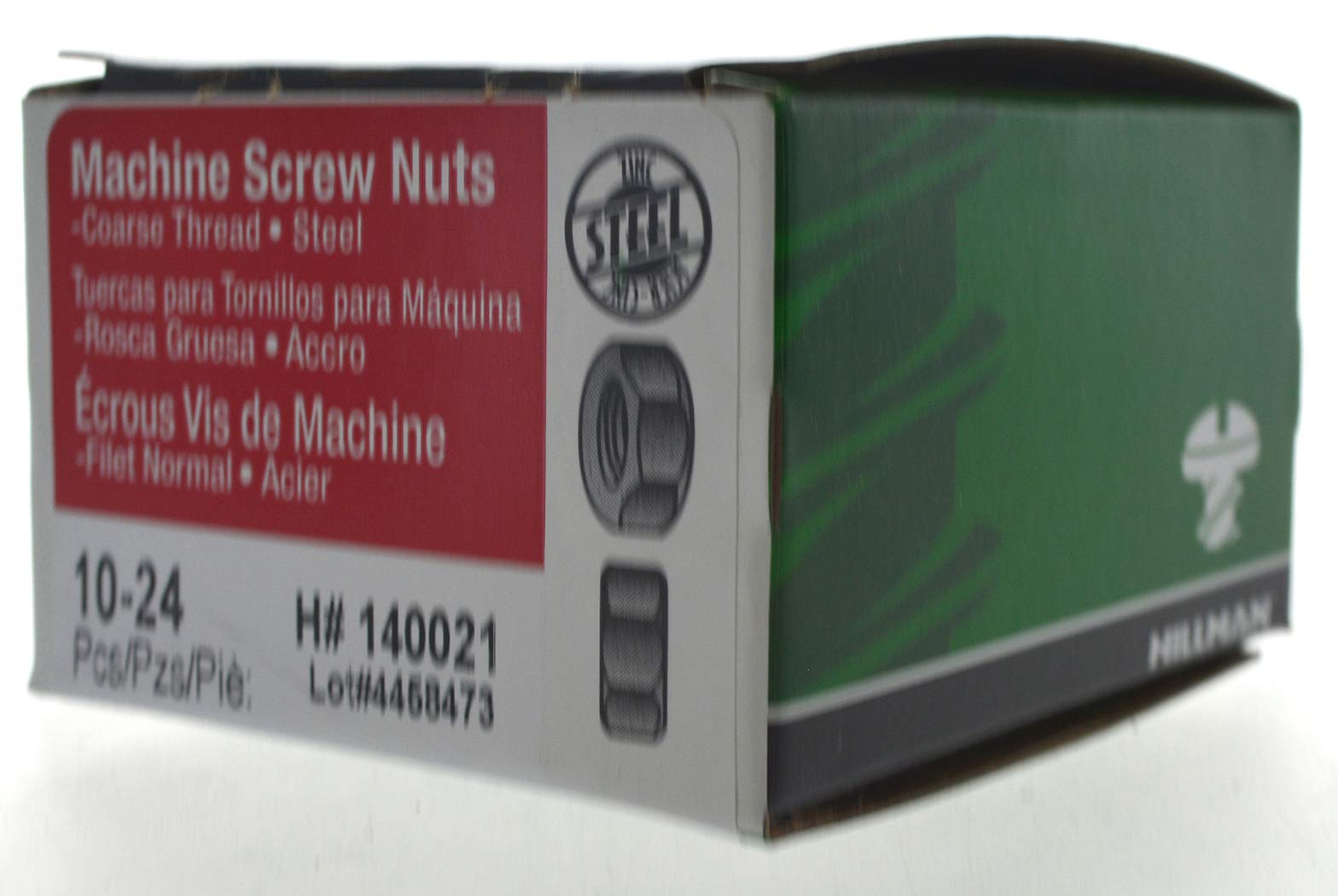 Hillman 140021 Hex Machine Screw Nut,10-24,100-Pack, zinc