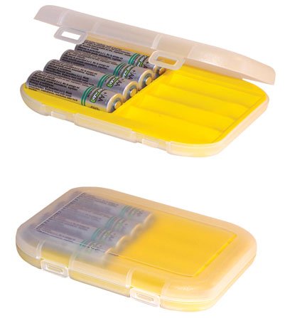 Malamute Rugged AA Battery Storage Case - Holds 8, Traction Feet, Made in the USA