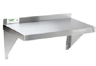 Wall Mount Stainless Steel Shelf 12 x 36 Inch, NSF Certified Shelves, 250 lb Load Capacity Heavy Duty Floating Shelf Kitchen Storage Racks for Restaurant, Hotel and Garage