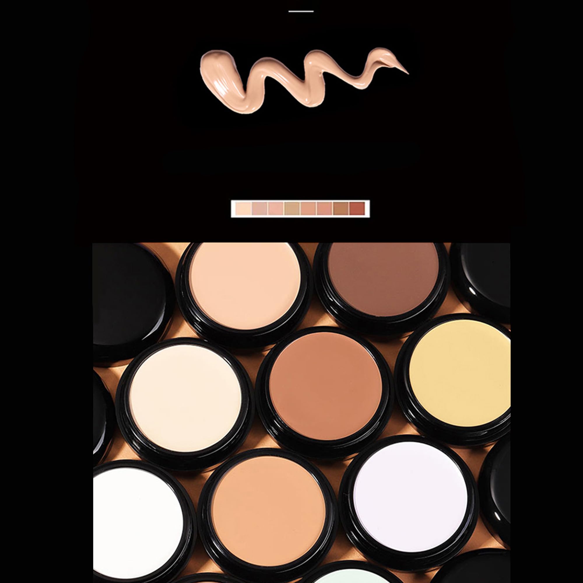 Mallofusa Single Color Face Makeup Concealer Foundation Palette Creamy Moisturizing 0.49oz (Green)