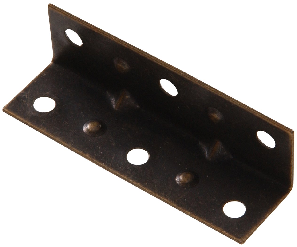 Hillman 853078 2-1/2 x 3/4 in. Inside Corner Brace - Antique Brass 4-Pack