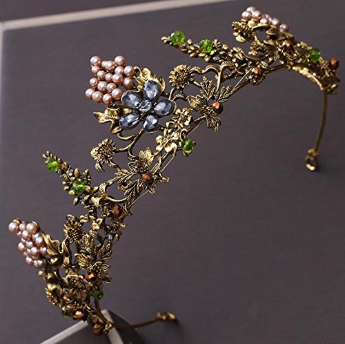 Fairy Crown Tiara - Colourful & Earthy Floral goddess green Woodland Elven Forest Princess Crown