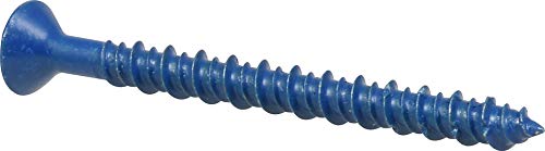Hillman Fastener 41567 Blue Flat-Head Phillips Concrete Screw Anchor, 3/16" x 2-1/4", 20 Pieces