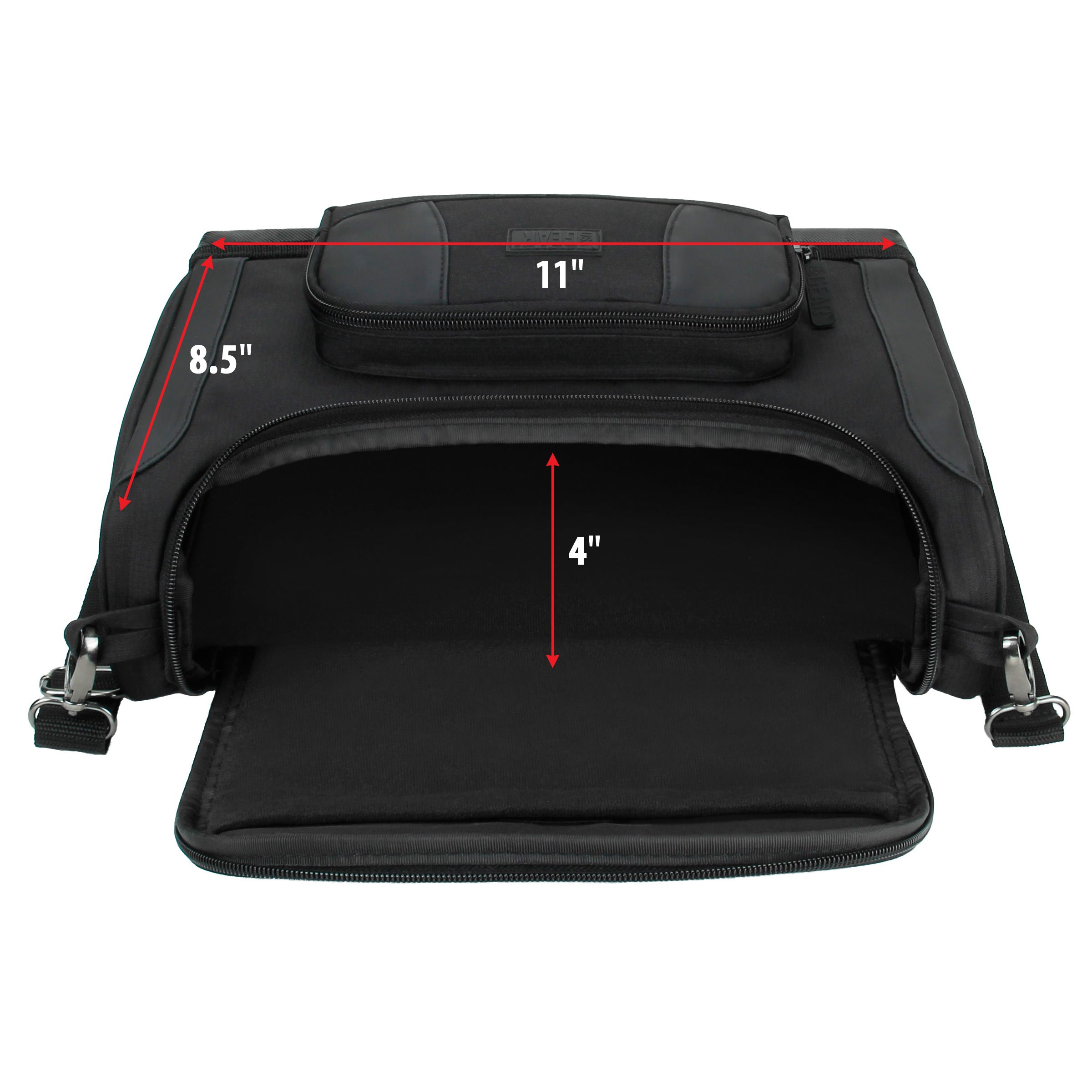 USA Gear Small Messenger Bag Compatible with Microsoft Surface Pro 11th Gen, Surface Pro 10, Pro 9, Pro 8 - Shoulder Bag Travel Tablet Bag Fits Surface Accessories, Charger, Keyboard, Mouse (Black)