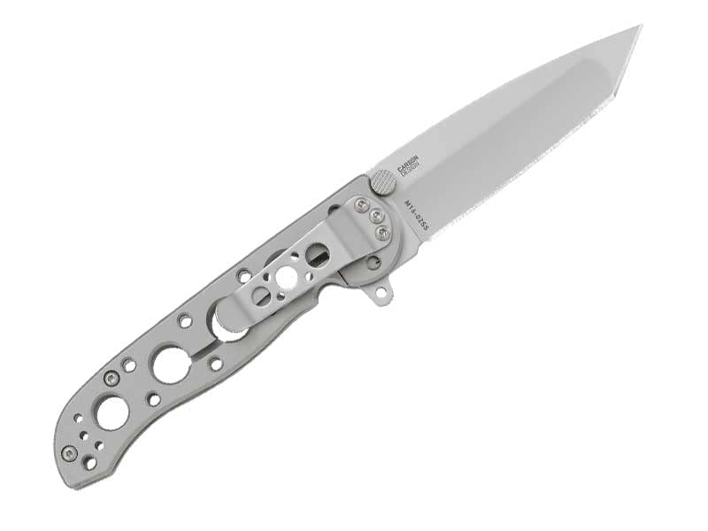 CRKT M16-02SS EDC Folding Pocket Knife: Sandvik Steel 4-Position Pocket Clip Bead Blast Blade/Stainless Steel Handle/M16-02SS