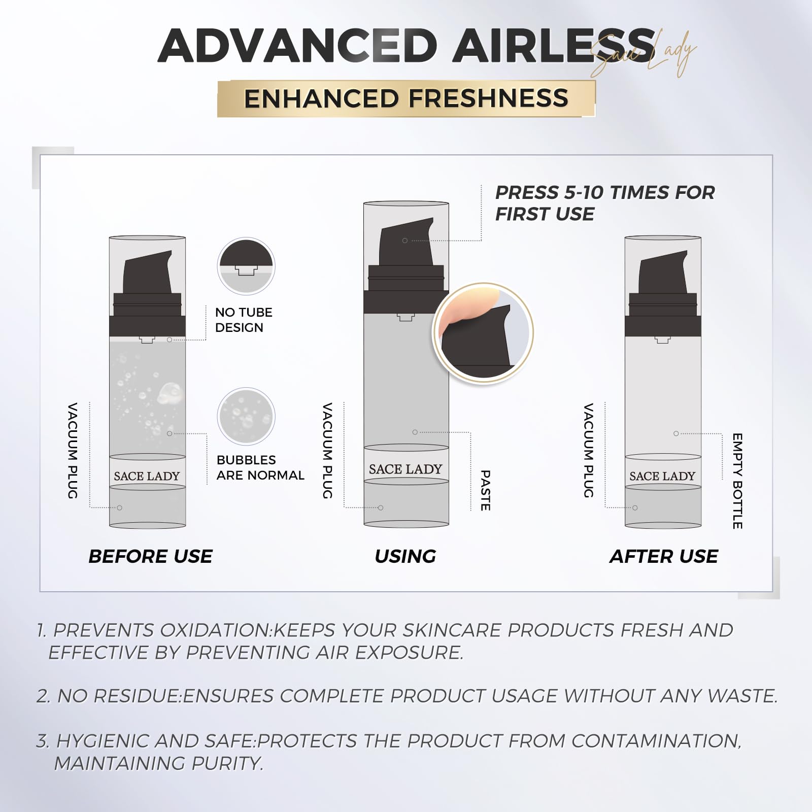 Matte Makeup Base Primer for Face Sacelady Face Primer for Oily Skin - Pore Minimizer, Oil Control Make Up Primer to Hide Wrinkles and Fine Lines - Cruelty Free Cosmetics - 1.01Fl Oz